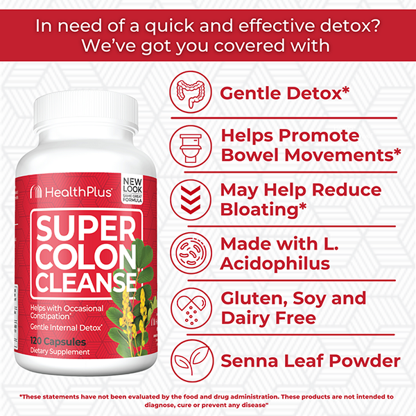 Super Colon Cleanse® 120 Capsules - Health Plus - Health Plus Inc